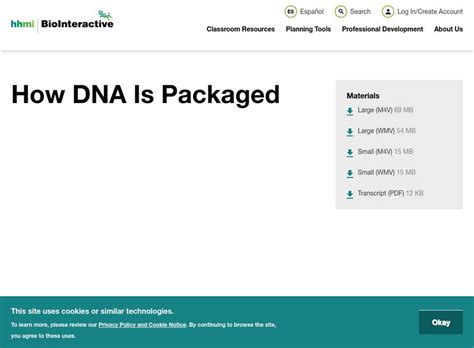 Hhmi Biointeractive Dna Dna Packaging Instructional Video For 9th
