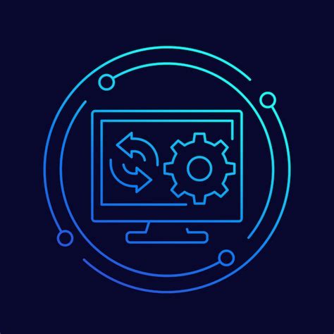 Premium Vector Update New Software Line Vector Icon