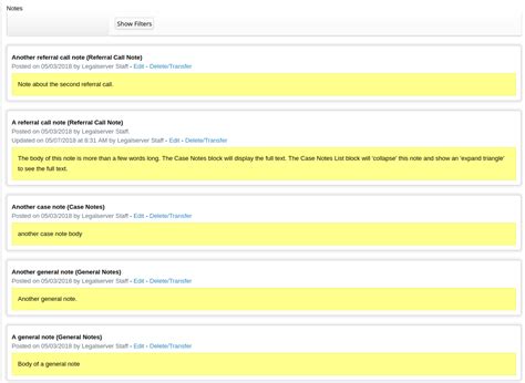 Case Notes Block LegalServer Help