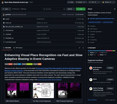 Github Gokulbnrfast Slow Biased Event Vpr Realtime Feedback Control Of Event Camera Biases