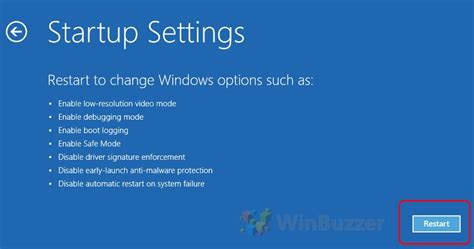 How To Access The Windows Boot Options Menu In Windows Or Windows WinBuzzer