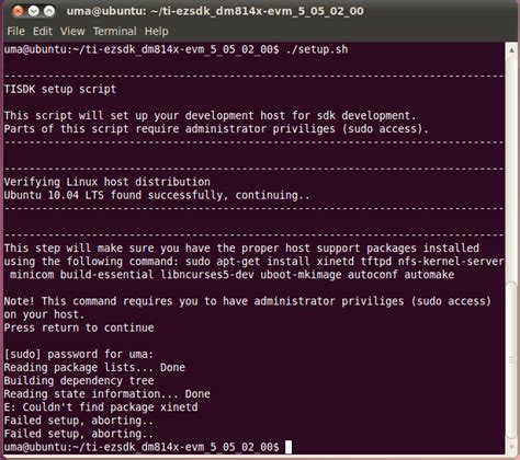 Ezsdk Setupsh Failed Processors Forum Processors Ti E2e Support Forums