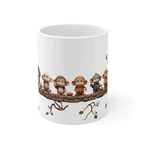 3d Funny Monkey Mug 11oz Monkey Coffee Mug Monkey Lover T Monkey