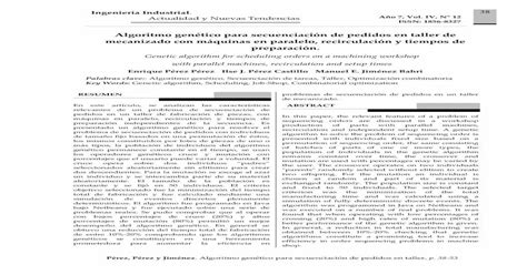Algoritmo Genético Para Secuenciación De Pedidos En Taller [pdf Document]