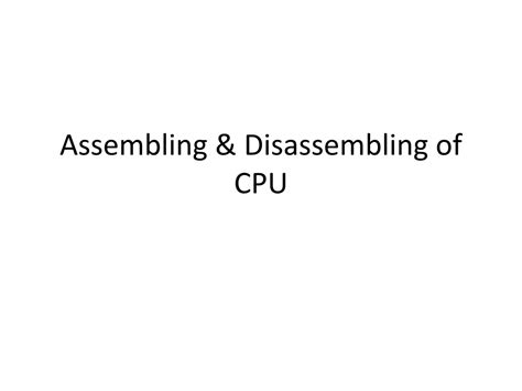 PPT Mastering CPU Motherboard Components Assembly Disassembly Guide PowerPoint Presentation