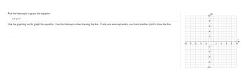 Solved Plot The Intercepts To Graph The Equation X Y Chegg