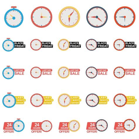Illustration Of Clock Pack 41886899 Vector Art At Vecteezy