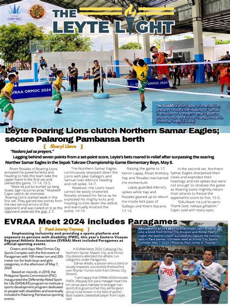 Leyte Light Evraa 2024 Coverage Issue 4 Pdf Courage