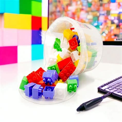 خرید و قیمت اسباب بازی لگو سطلی خانه سازی 80 تکه آجر بازی کودک اسباب