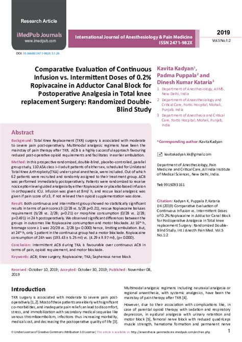 Pdf Comparative Evaluation Of Continuous Infusion Vs Intermittent