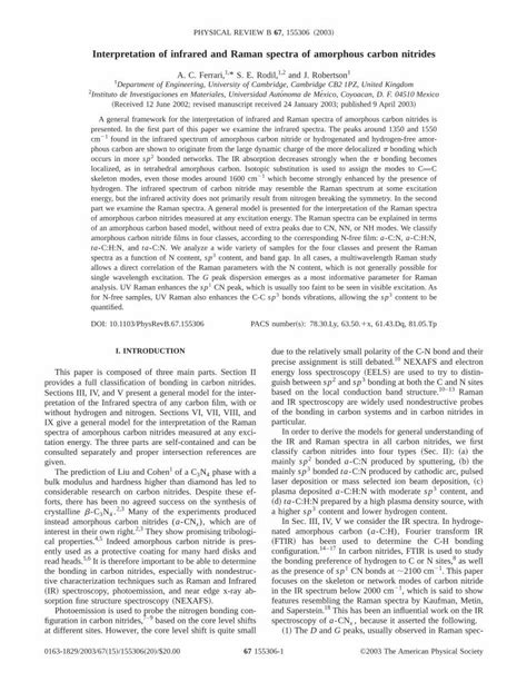 Pdf Interpretation Of Infrared And Raman Spectra Of · Pdf Filea General Framework For The