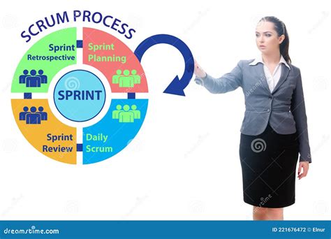 Agile Process Color Diagram Flexible Developing Process Logo Vector Illustration
