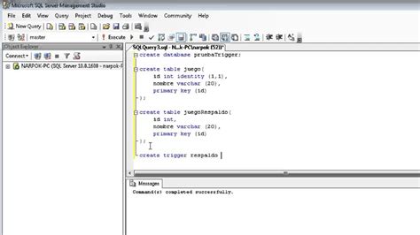 Crear Trigger En Microsoft Sql Server 2008 Youtube
