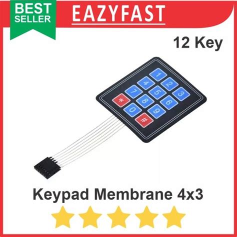 Keypad Numpad Membran 4x3 3x4 12 Matrix Arduino Sensor Button Input Lazada Indonesia
