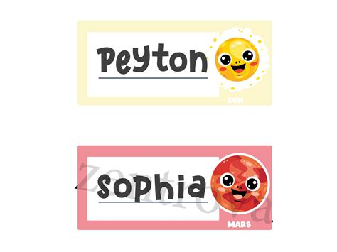 Classroom Name Tags Template Cute Planets Printable Elementary Babe Name Tags Back To