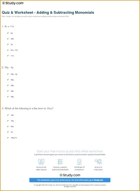 4 Adding And Subtracting Polynomials Worksheet Fabtemplatez