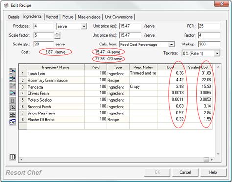 Recipe Costing Software Free Besto Blog