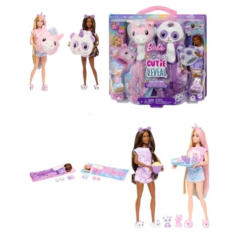 Barbie Cutie Reveal T Set With 2 Dolls And 2 Pets Cozy Cute Tees