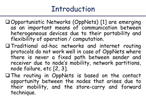 Ppt Chapter 5 Routing Protocols In Infrastructure Based Opportunistic Networks Powerpoint