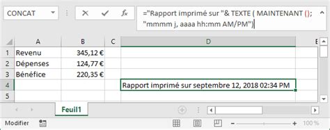 Combiner Du Texte Et Valeurs Formatées Microsoft Excel 365