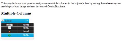 HowTo Display Image In Wijmo ComboBox