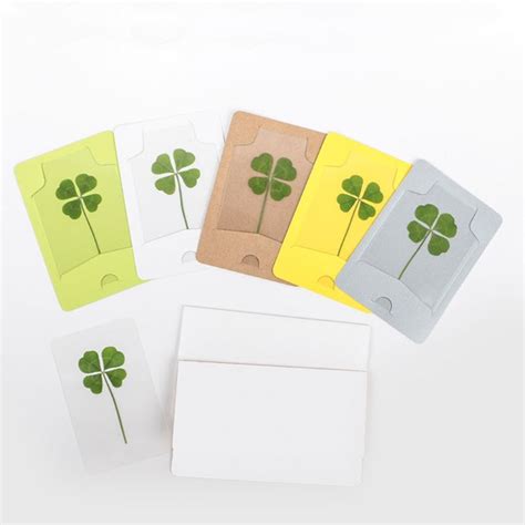 Lucky 행운의 네잎클로버 생화 책갈피 코팅 카드 선물 행운 압화 투명 시험 합격 부적 선물 수험생 네잎 크로버 크로바 클로바