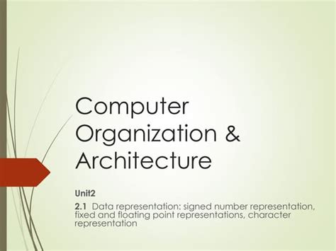 Data Representation Ppt