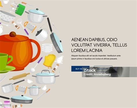 음식과 요리 배너 세트 주방 기구 주방 쿡 또는 식사 도구 벡터 일러스트 레이 션 절연된 기구 배경 장비 략 가정 생활에 대한 스톡 벡터 아트 및 기타 이미지 Istock