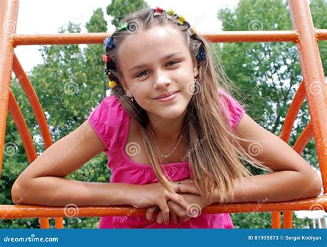 Mischievous Girl Stock Image Image Of Portrait Flexible 81935873