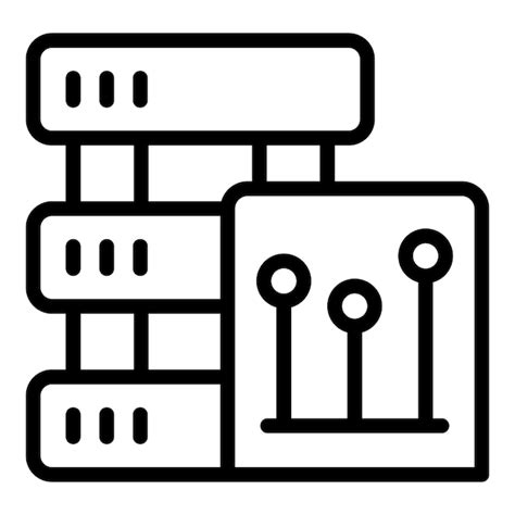 Premium Vector Server Data Icon Outline Vector Graph Research Market