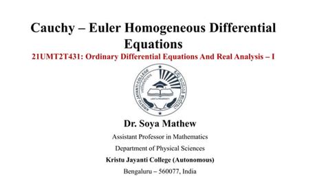 Cauchy Euler De Pptx