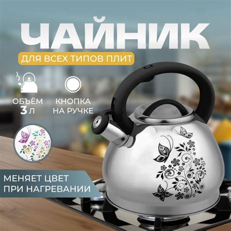 Чайник со свистком для плиты газовой, индукционной и электрической из ...