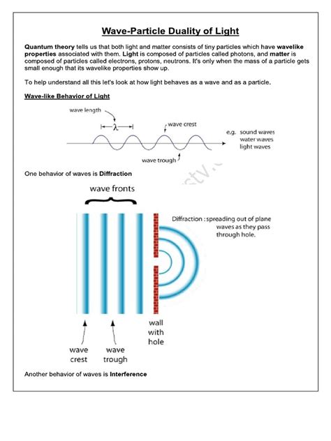 Wave Particle Duality Of Light Pdf