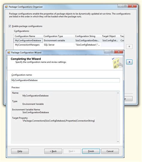 Microsoft SQL Server Integration Services DTAP Package Configurations