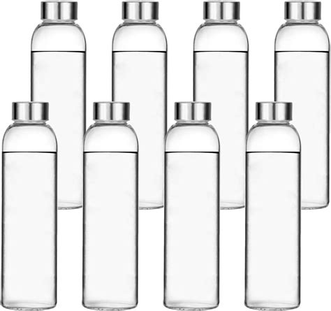 Glass Bottles 6 Pack 16oz Glass Drinking Bottles For Beverage And Juice Water