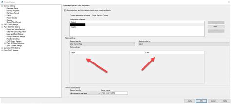 how to add layers to the project setup automated layer and color