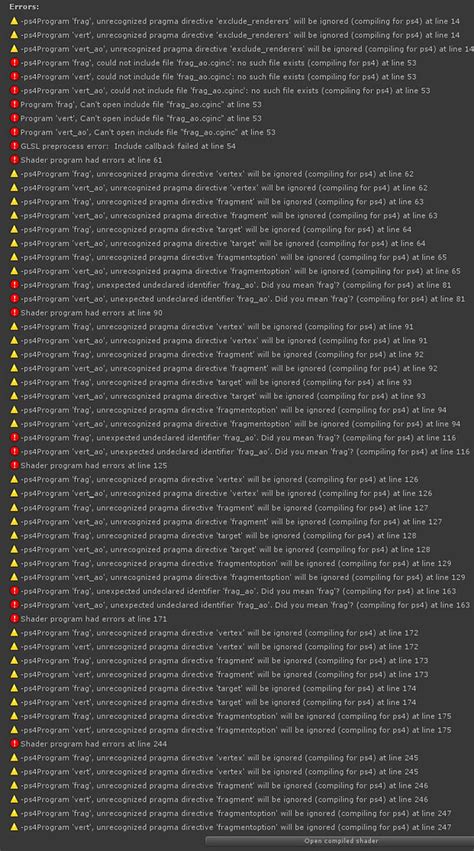 Ssaoshadershader Ps4 Issues Unity Engine Unity Discussions