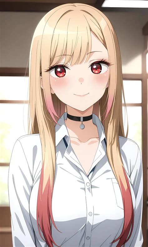 Anime Girl With Blonde Hair And Red Eyes Stable Diffusion Ai Image