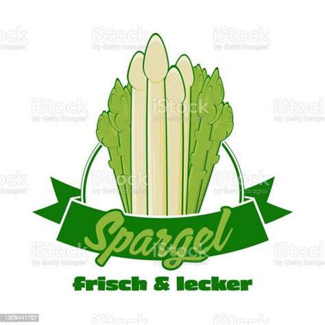 아스파라거스를 신선하고 맛있게 의미하는 독일어 복고풍 만화 표지판 아스파라거스에 대한 스톡 벡터 아트 및 기타 이미지 아스파라거스 0명 건강한 식생활 Istock
