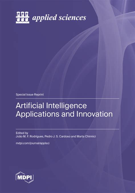 artificial intelligence applications and innovation mdpi books