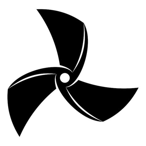 프로펠러 나사 아이콘 엔진 또는 모터 이미지 흰색 배경에 격리된 공기 팬 냉각기 벡터 그림의 유형 프리미엄 벡터