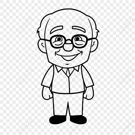 안경 색칠 페이지 개요 스케치 드로잉과 만화 노인 벡터다리인간의 몸 Png 일러스트 무료 다운로드 Lovepik