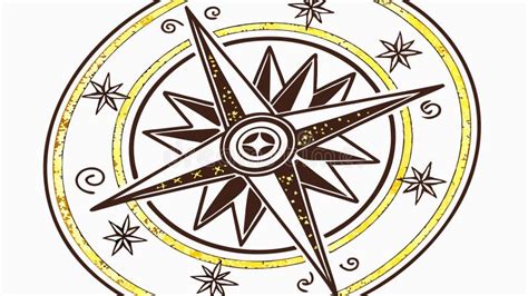 Decorative Compass Rose Or Star Pattern With Directional Elements Vector Design Generative Ai