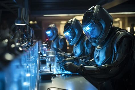 Premium Photo Robot Conducting Scientific Experiments In A Laboratory