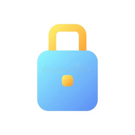 Padlock Pixel Perfect Flat Gradient Color Ui Icon Stock Vector