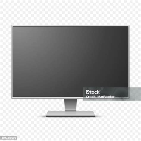 벡터 3d 현실적인 현대 Tv 화면입니다 미니멀리즘 세련된 Lcd 패널 Led Tv 프레임 모형을 위한 대형 컴퓨터 모니터 디스플레이 디자인 빈 텔레비전 템플릿입니다