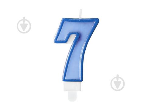ᐉ Свічка для торта Partydeco цифра 7 блакитна 7 см Scu1 7 001 • Краща ціна в Києві Україні