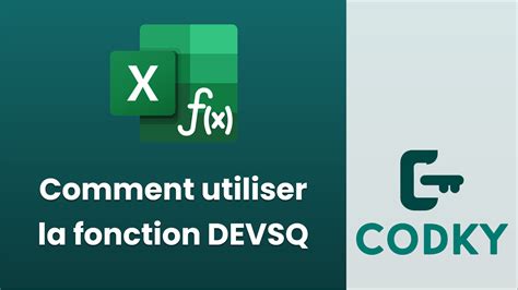 Comment Utiliser La Fonction Devsq Dans Excel Codky