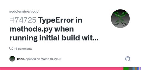 Typeerror In Methodspy When Running Initial Build With Vsprojyes Scons 450 Regression