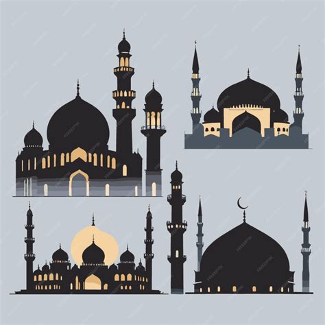 Premium Vector Mosque Background Vector